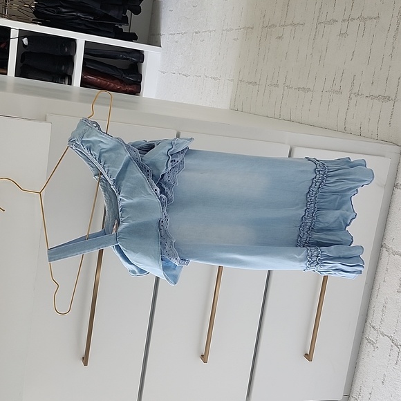 Hannah Banana | Dresses | Hannah Banana Blue Distressed Dress | Poshmark